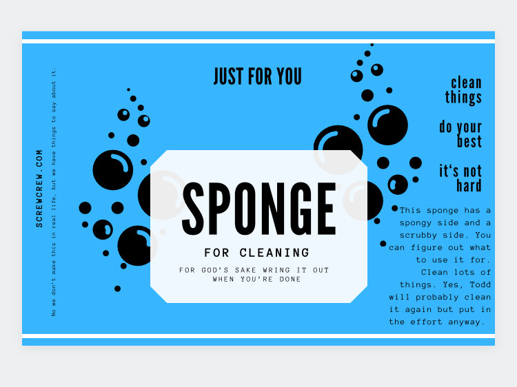 Sponge. Use it. – ScrewCrew.com
